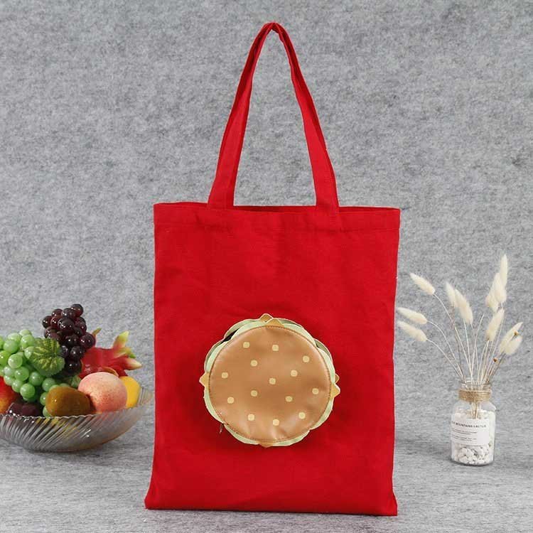 Branded Fast-Food Tote Bags | Custom Hamburger Design | Bulk ...