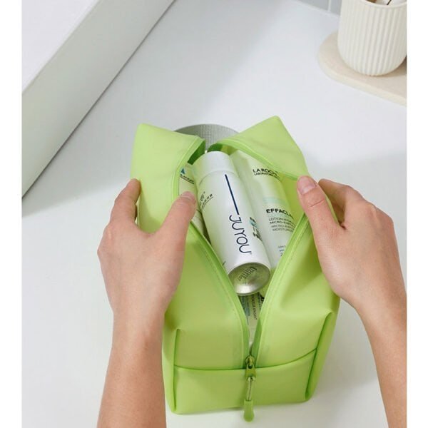 Semi-Transparent Jelly PVC Wash Bag – Waterproof Cosmetic Organizer